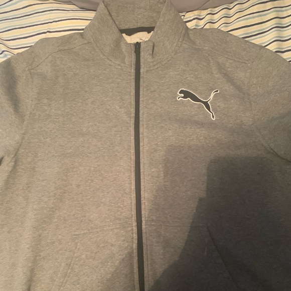Puma | Jackets & Coats | Mens Grey Puma Zip Up Track Jacket Xxl | Poshmark
